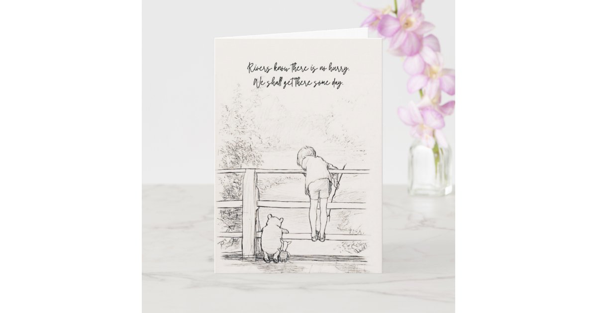 Winnie-the-Pooh No Rush Card | Zazzle