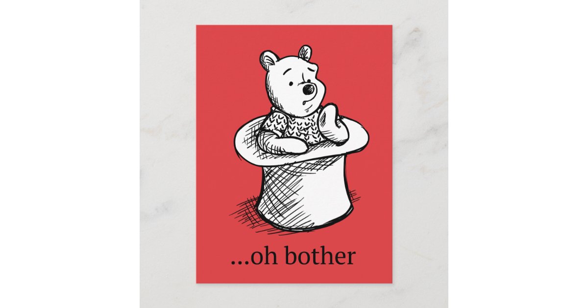 Winnie the Pooh | Oh Bother Quote Postcard | Zazzle