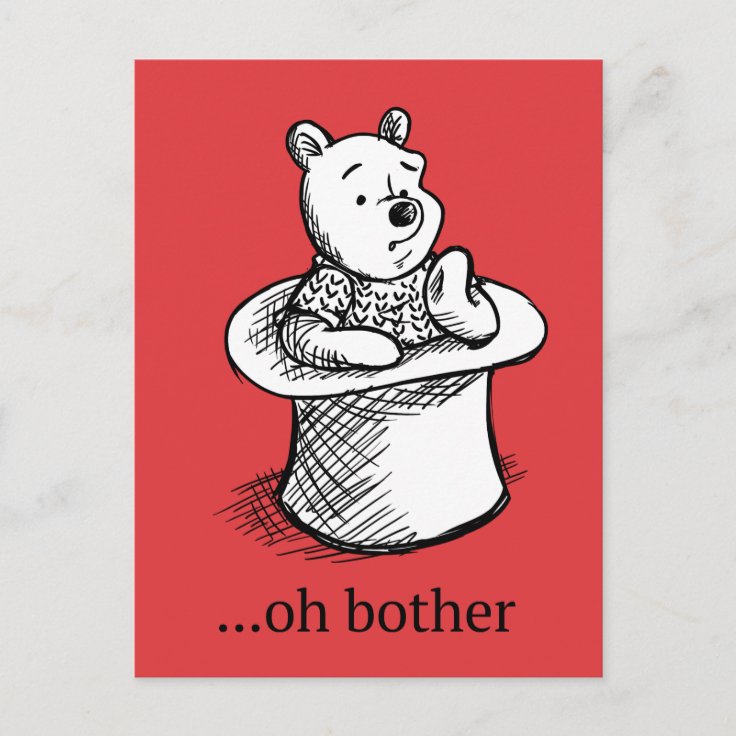 Winnie the Pooh | Oh Bother Quote Postcard | Zazzle