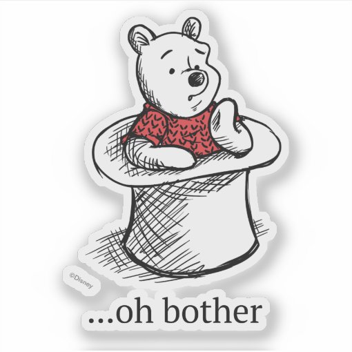 Winnie the Pooh | Oh Bother Quote Sticker | Zazzle