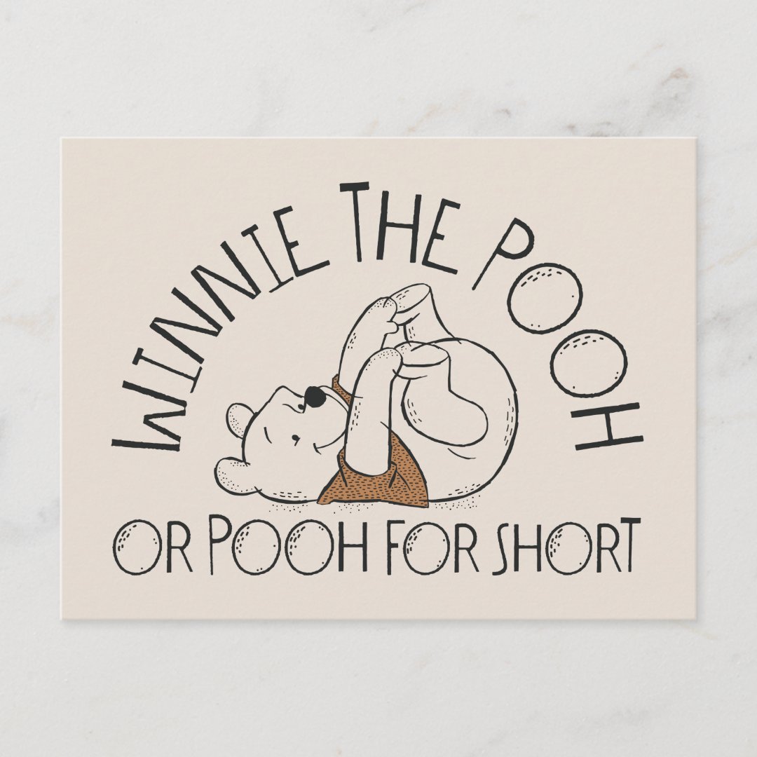 Winnie the Pooh or Pooh for Short Postcard | Zazzle
