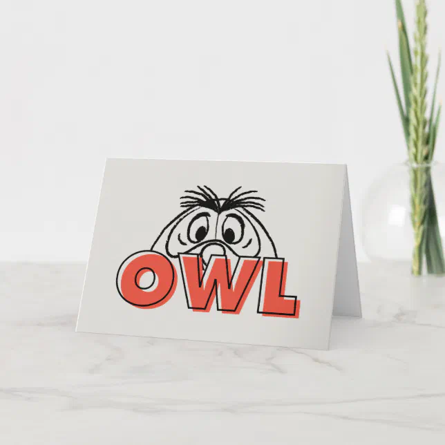 Winnie the Pooh | Owl Peek-A-Boo Card | Zazzle