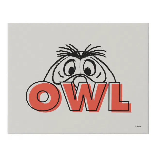 Winnie the Pooh | Owl Peek-A-Boo Faux Canvas Print | Zazzle