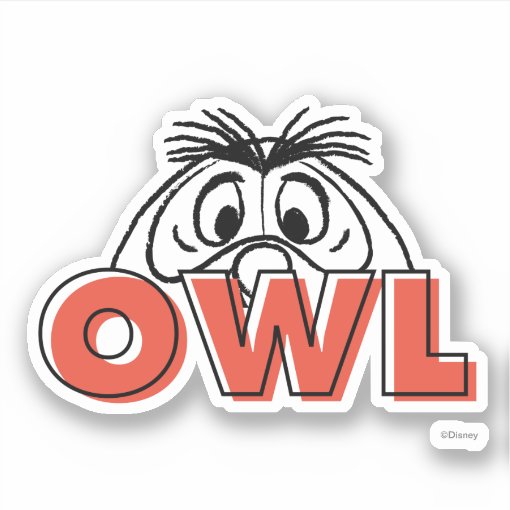 Winnie the Pooh | Owl Peek-A-Boo Sticker | Zazzle