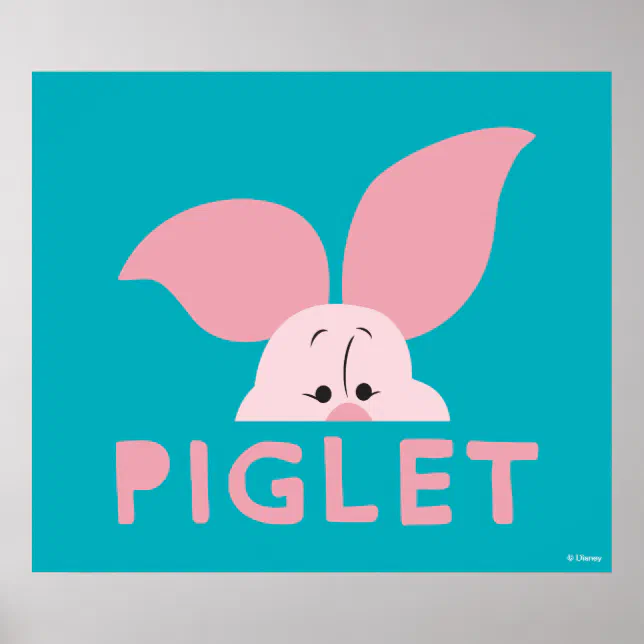 Winnie the Pooh | Peek-a-Boo Piglet Poster | Zazzle