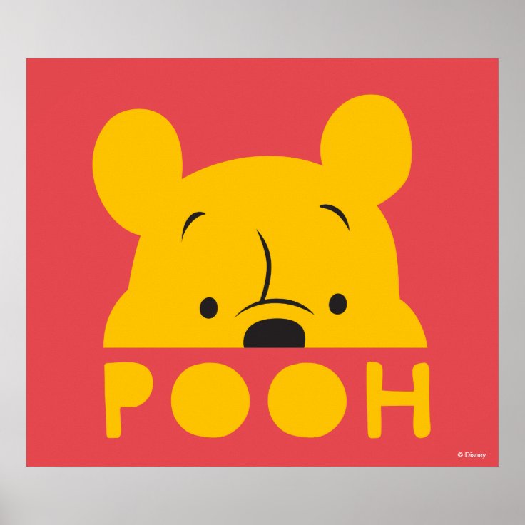 Winnie the Pooh | Peek-a-Boo Pooh Poster | Zazzle