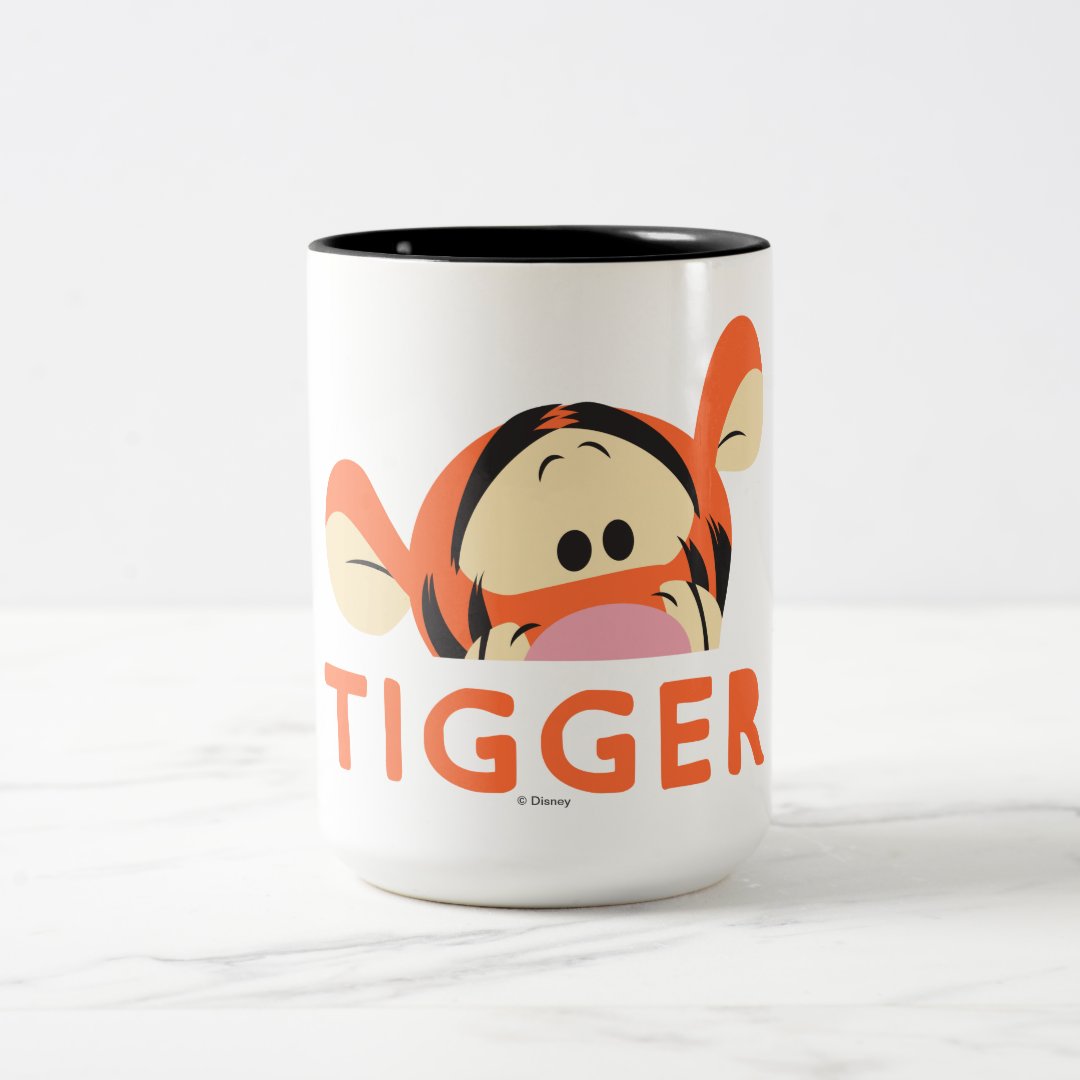 Winnie the Pooh | Peek-a-Boo Tigger Two-Tone Coffee Mug | Zazzle