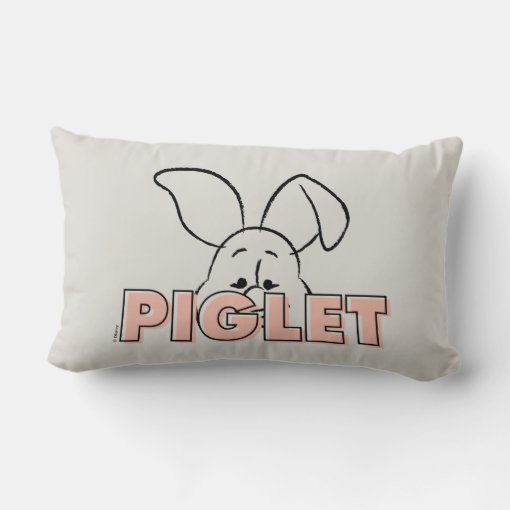 Winnie the Pooh | Piglet Peek-A-Boo Lumbar Pillow | Zazzle