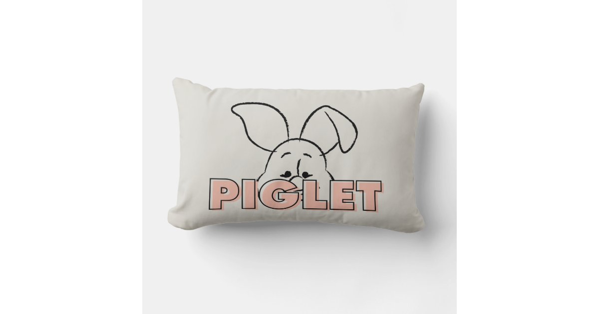 Winnie the Pooh | Piglet Peek-A-Boo Lumbar Pillow | Zazzle