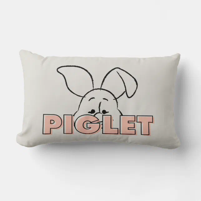 Winnie the Pooh | Piglet Peek-A-Boo Lumbar Pillow | Zazzle