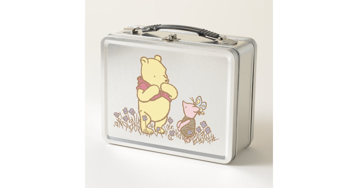 Winnie the Pooh | Pooh and Piglet in Field Classic Metal Lunch Box | Zazzle