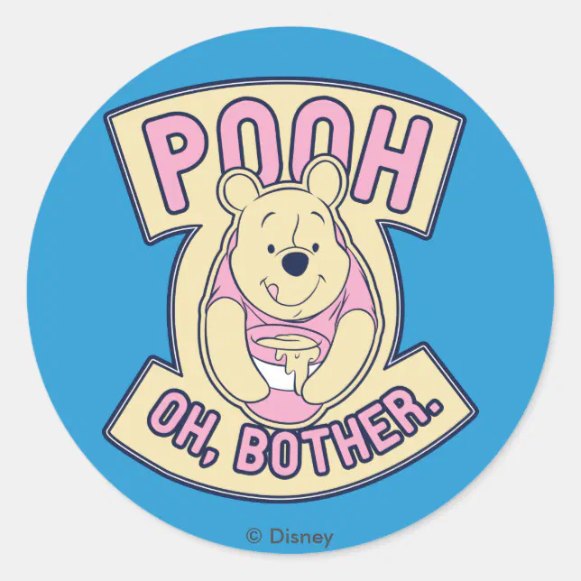 Winnie The Pooh | Pooh Oh Bother Classic Round Sticker | Zazzle