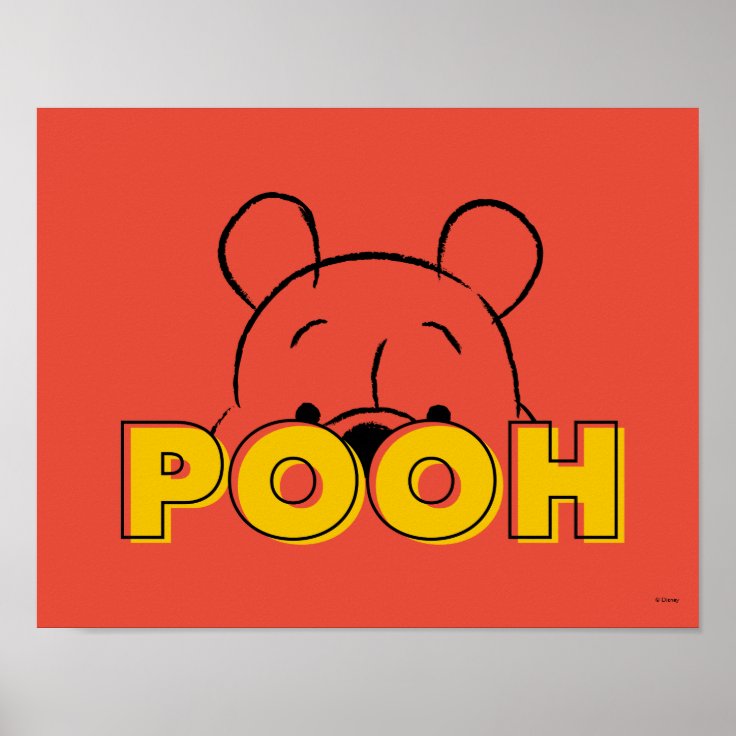 Winnie the Pooh | Pooh Peek-A-Boo Poster | Zazzle