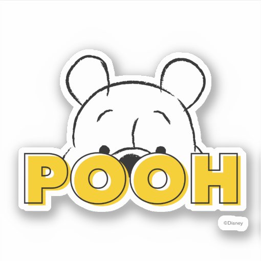 Winnie the Pooh | Pooh Peek-A-Boo Sticker | Zazzle