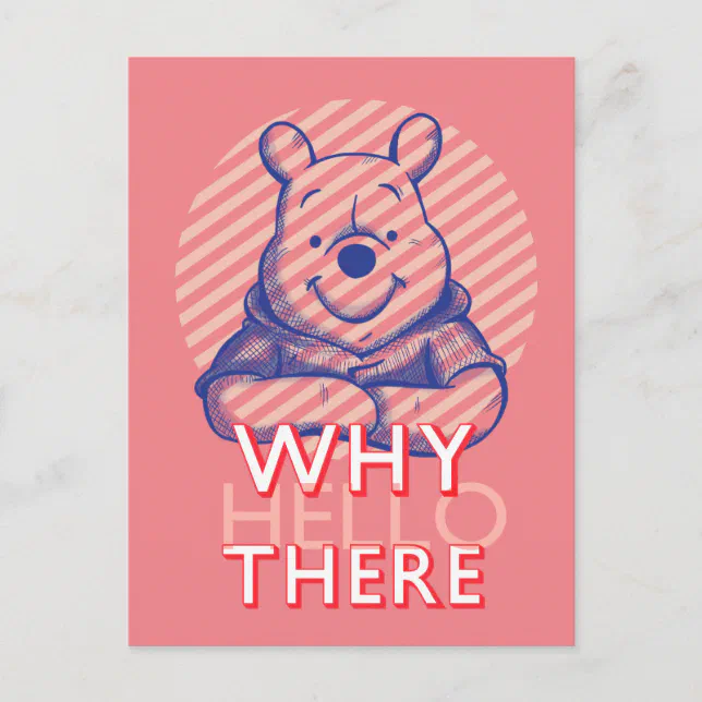 Winnie the Pooh Sketch - Why Hello There Postcard | Zazzle