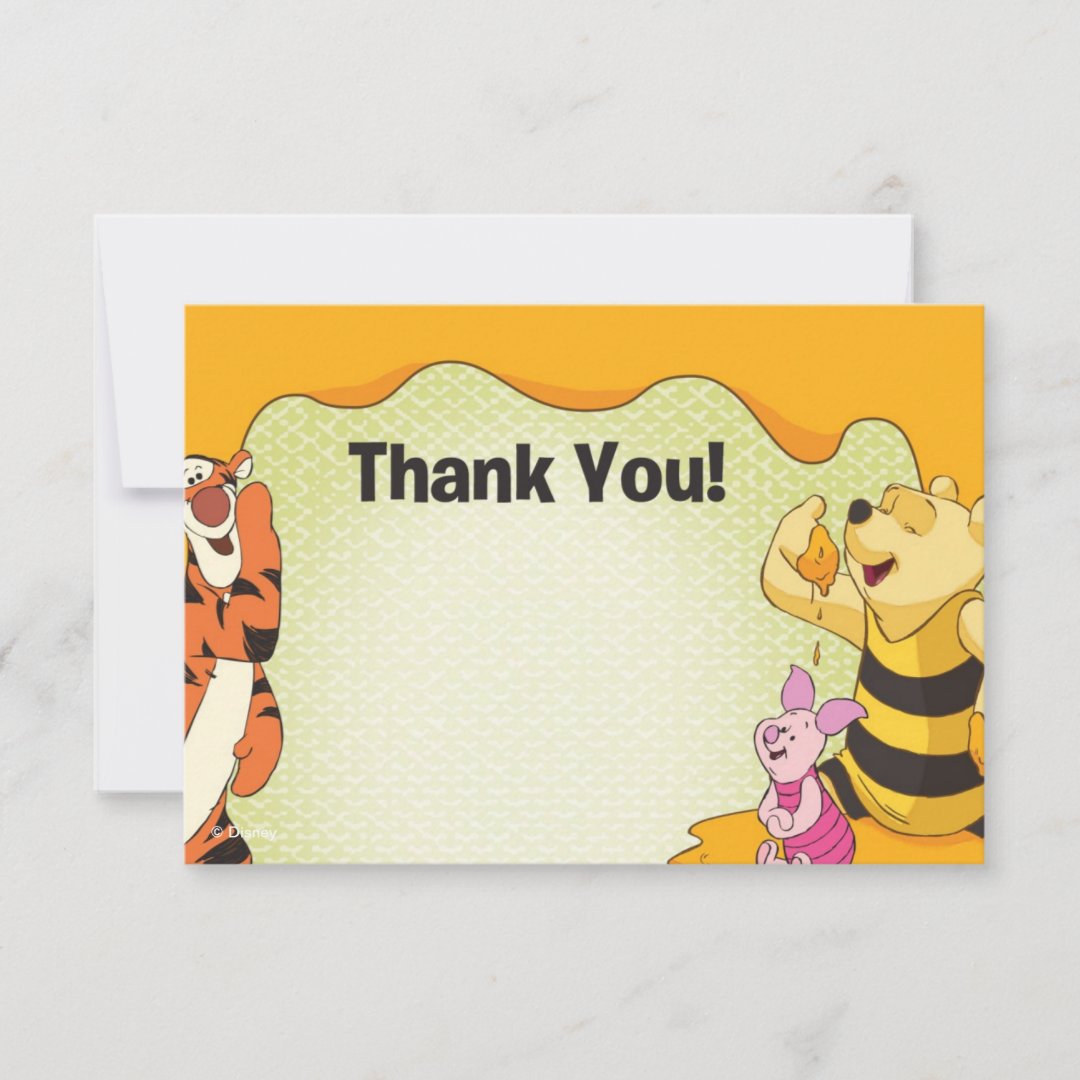 Winnie the Pooh Thank You Cards | Zazzle