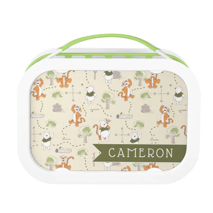 Winnie the Pooh | Tigger & Pooh Forest Pattern Lunch Box | Zazzle