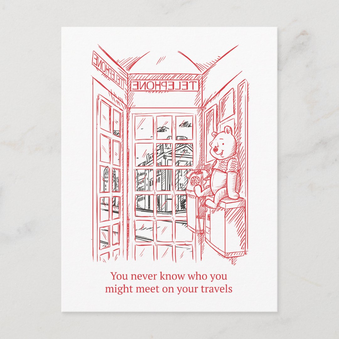 Winnie the Pooh | Travel Quote Postcard | Zazzle