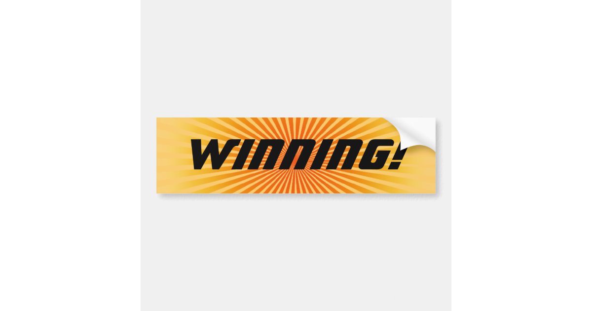 Winning Bumper Sticker | Zazzle