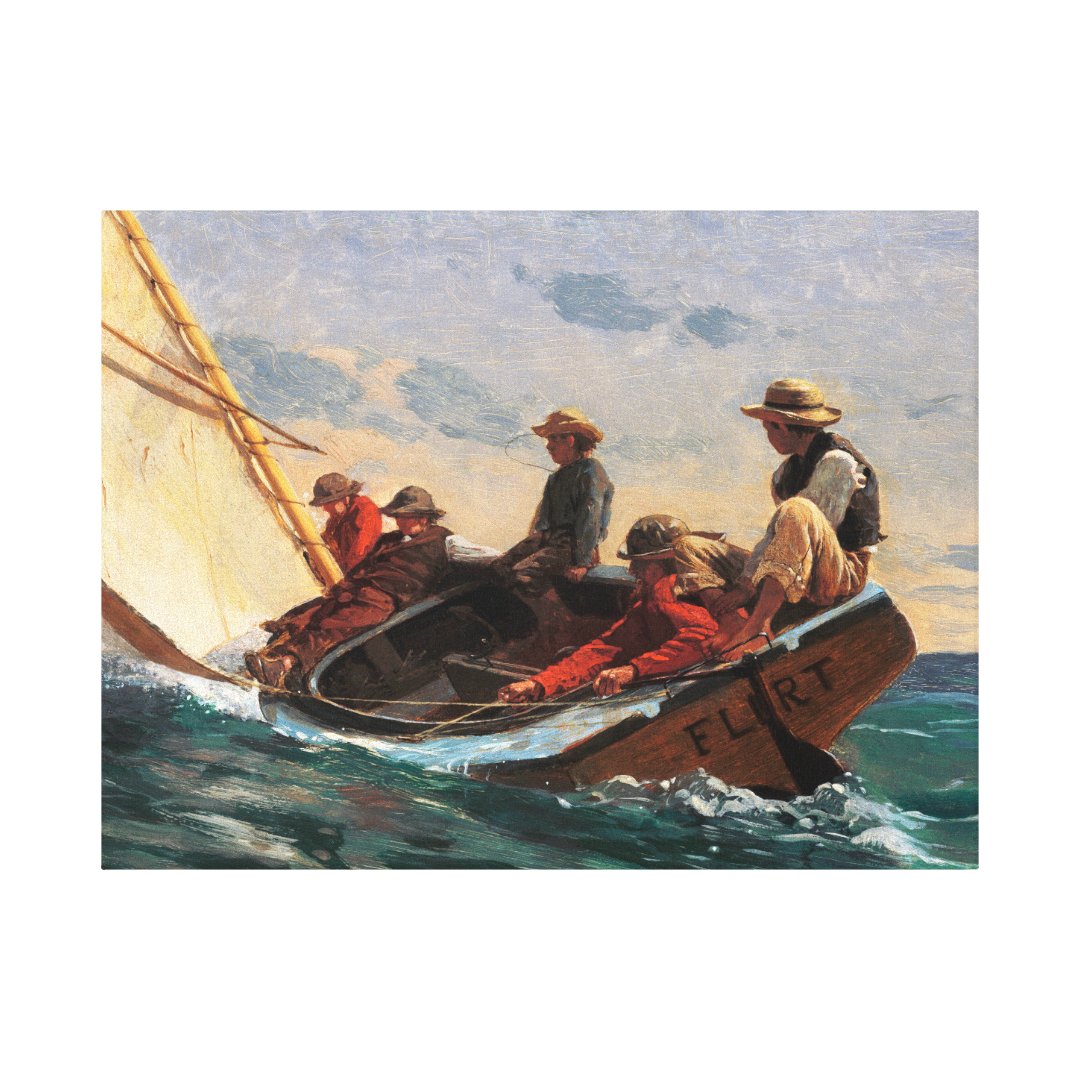 Winslow Homer "Breezing Up (A Fair Wind)" Poster Canvas Print | Zazzle