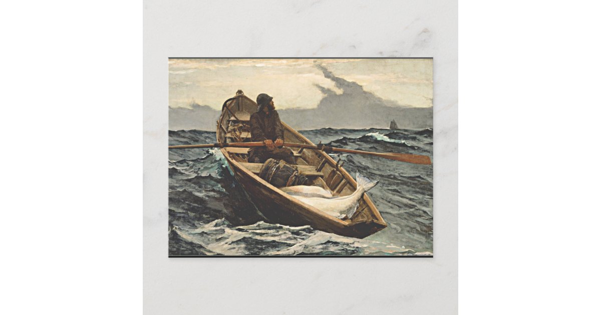 Winslow Homer - The Fog Warning Postcard | Zazzle