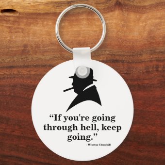 Winston Churchill Keyring - Quote 1 | Zazzle