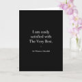 Winston Churchill Quote; The Very Best Card | Zazzle