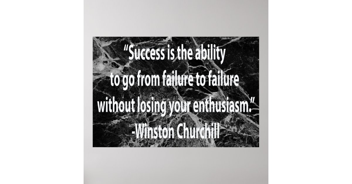 Winston Churchill: Success Poster | Zazzle
