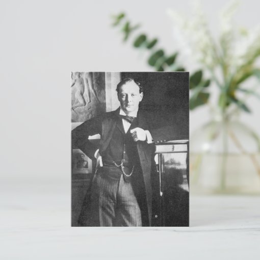 Winston Spencer Churchill in 1904 Postcard | Zazzle