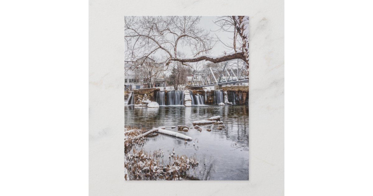 Winter At Finley Dam Postcard | Zazzle