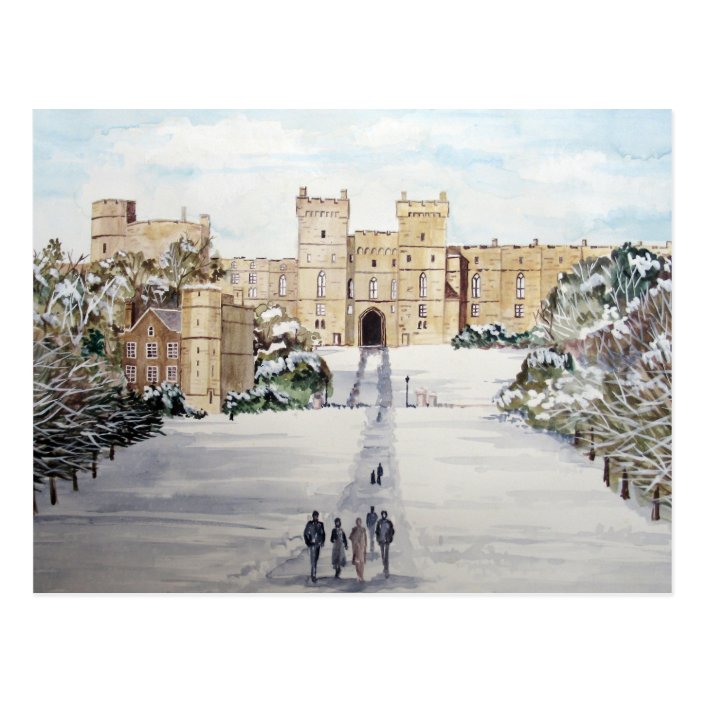 Winter at Windsor Castle Postcard | Zazzle.com