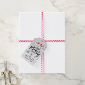 Winter Baby Shower a little prince is on the way Gift Tags | Zazzle