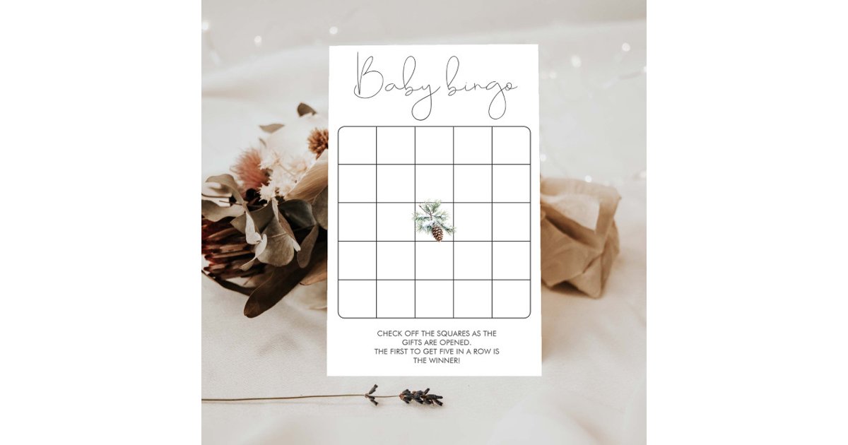 Winter Baby Shower Bingo Game | Zazzle