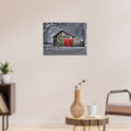 Winter Barn Poster | Zazzle