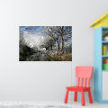 Winter Bayou Trees Landscape Watercolor Painting Poster | Zazzle