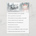 Winter Bear Nursery Rhyme Trivia Baby Shower Game Enclosure Card | Zazzle