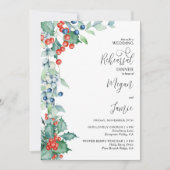 Winter Berries and Holly Wedding Rehearsal Dinner Invitation | Zazzle