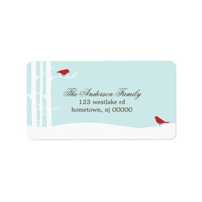 Winter Birds Address Labels | Zazzle.com