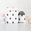 Winter Black And White Christmas Tree Holiday Wrapping Paper | Zazzle