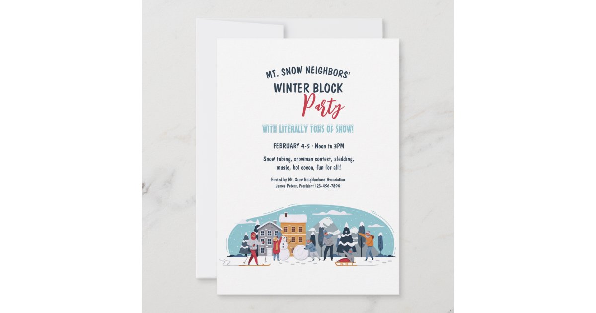 Winter Block Party Invitation | Zazzle