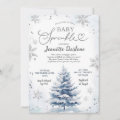 Winter Blue Baby Sprinkle Boy Baby Shower Invitation | Zazzle