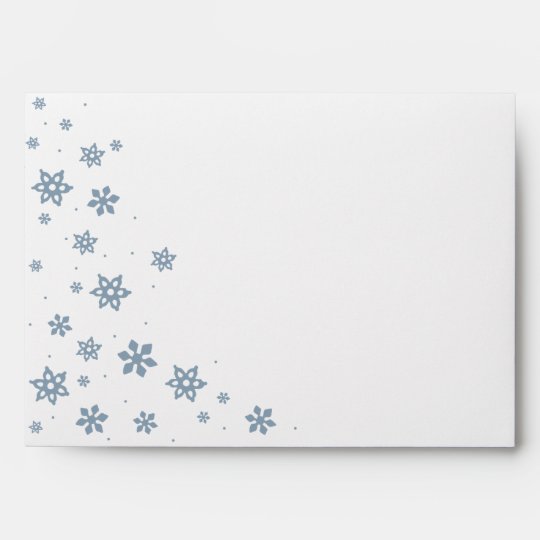 Winter Blue Ice Snowflake Holiday Envelope | Zazzle.com