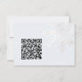 Winter Blue Snowy Quinceanera Birthday QR Code RSVP Card | Zazzle