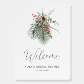 Winter Botanical Welcome Sign | Zazzle