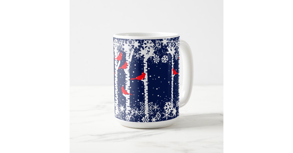 Winter Cardinal Scene Coffee Mug | Zazzle