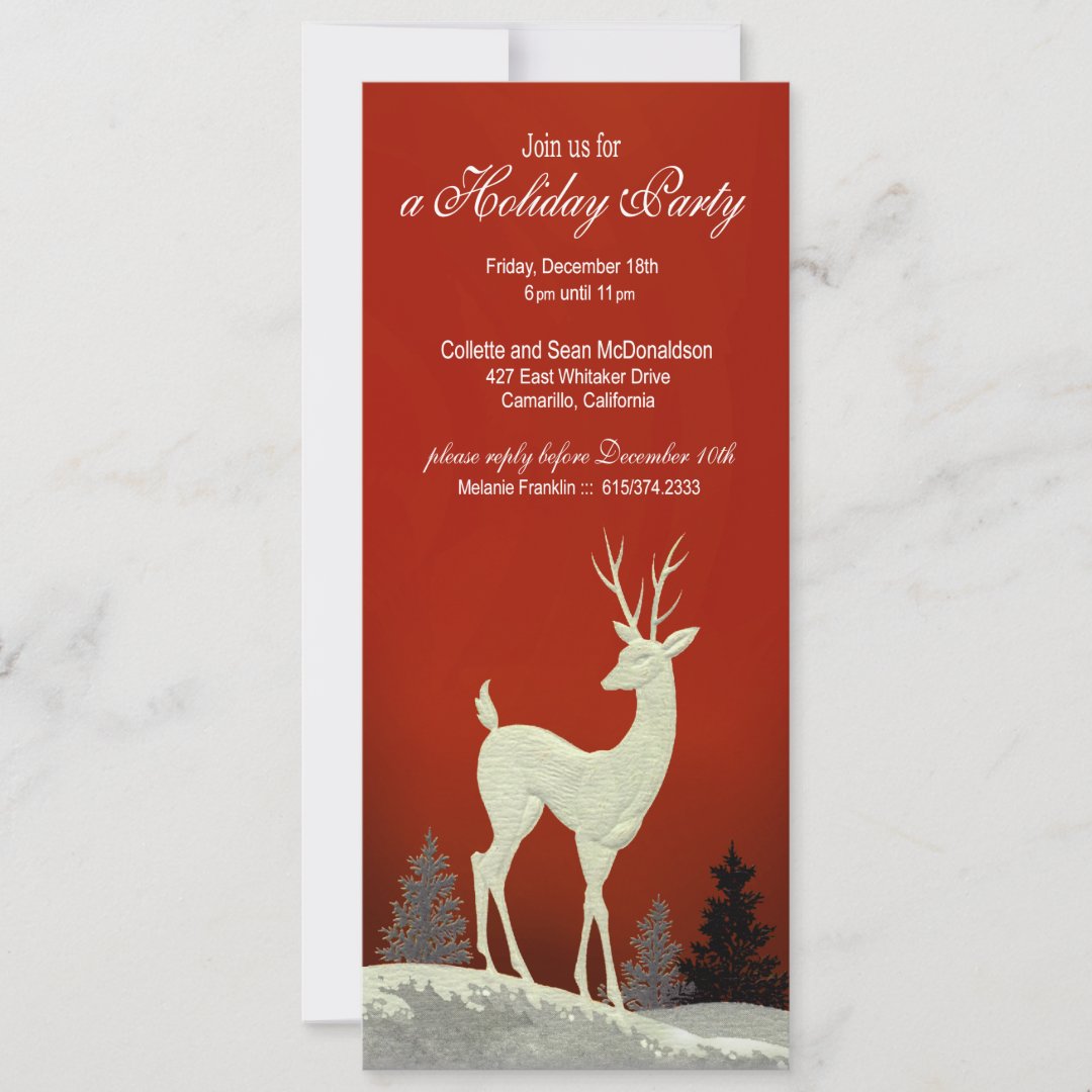 Winter Christmas Holiday Party Invitation | Zazzle