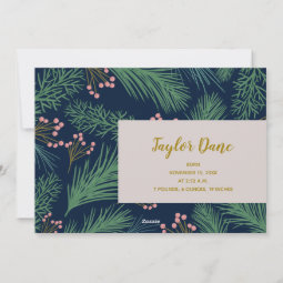 Winter Christmas Holiday Photo Birth Announcements | Zazzle