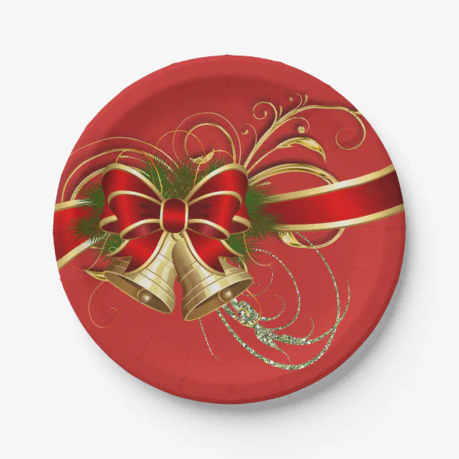 Winter Christmas paper plates | Zazzle