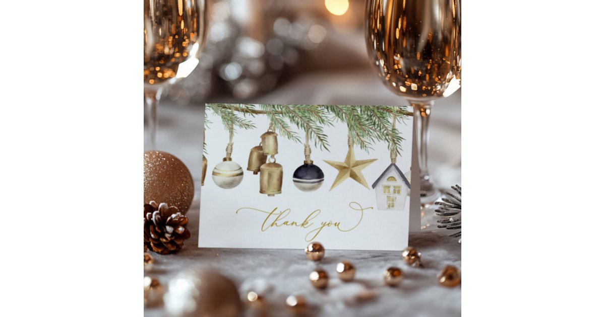 Winter Christmas Thank You Card | Zazzle