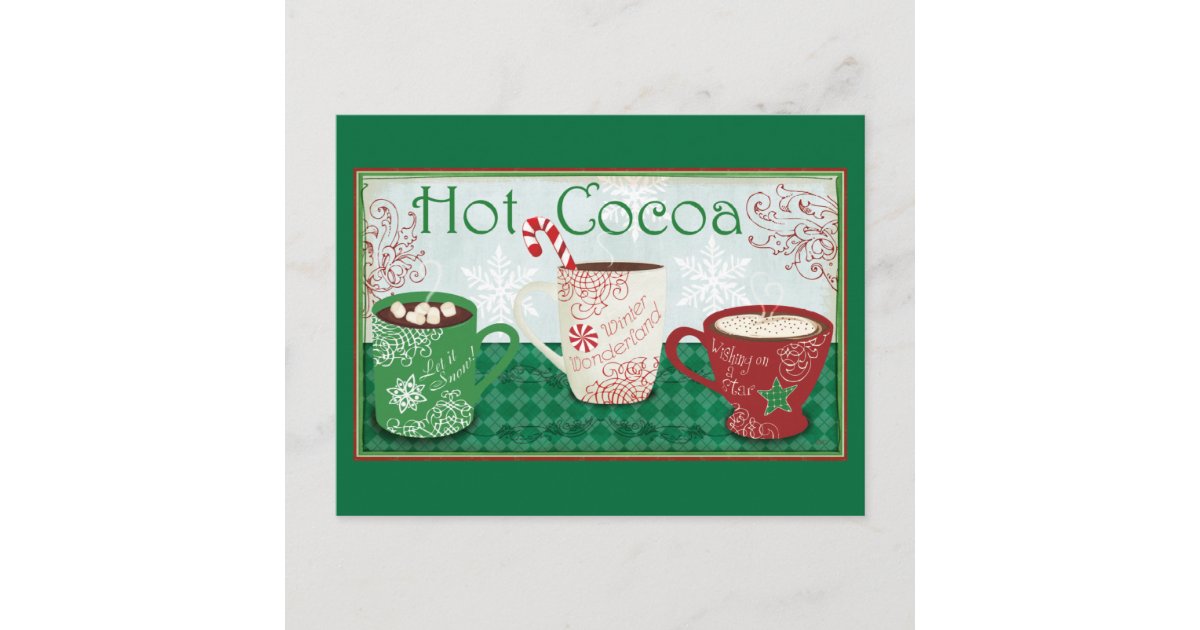 Winter Cocoa Postcard | Zazzle